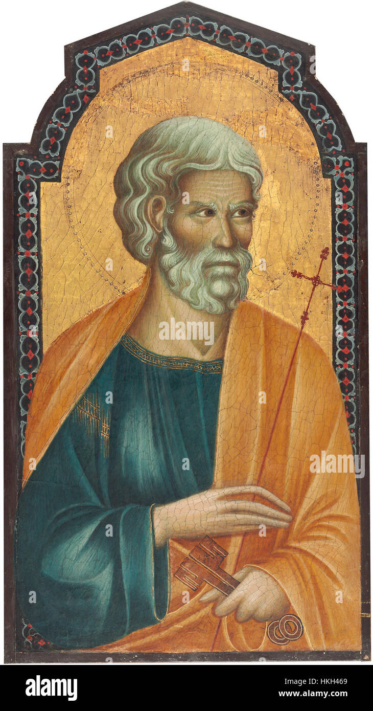 This artwork of Saint Peter represents the Christian apostle in a ...