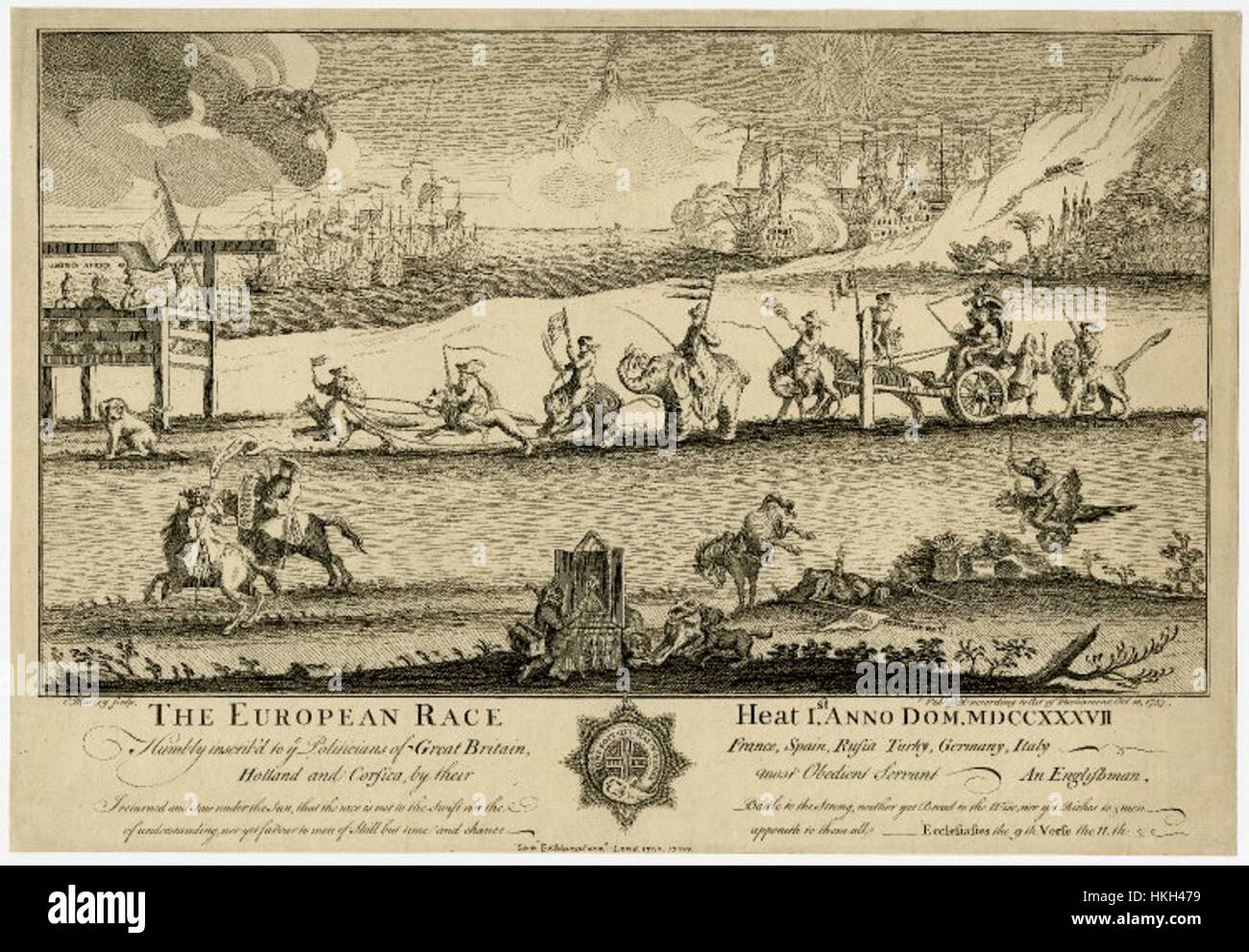 *The European Race*, painted in 1737, illustrates the competitive ...