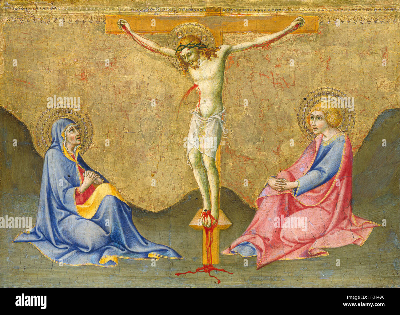 This artwork titled 'The Crucifixion' depicts the moment of Christ's ...