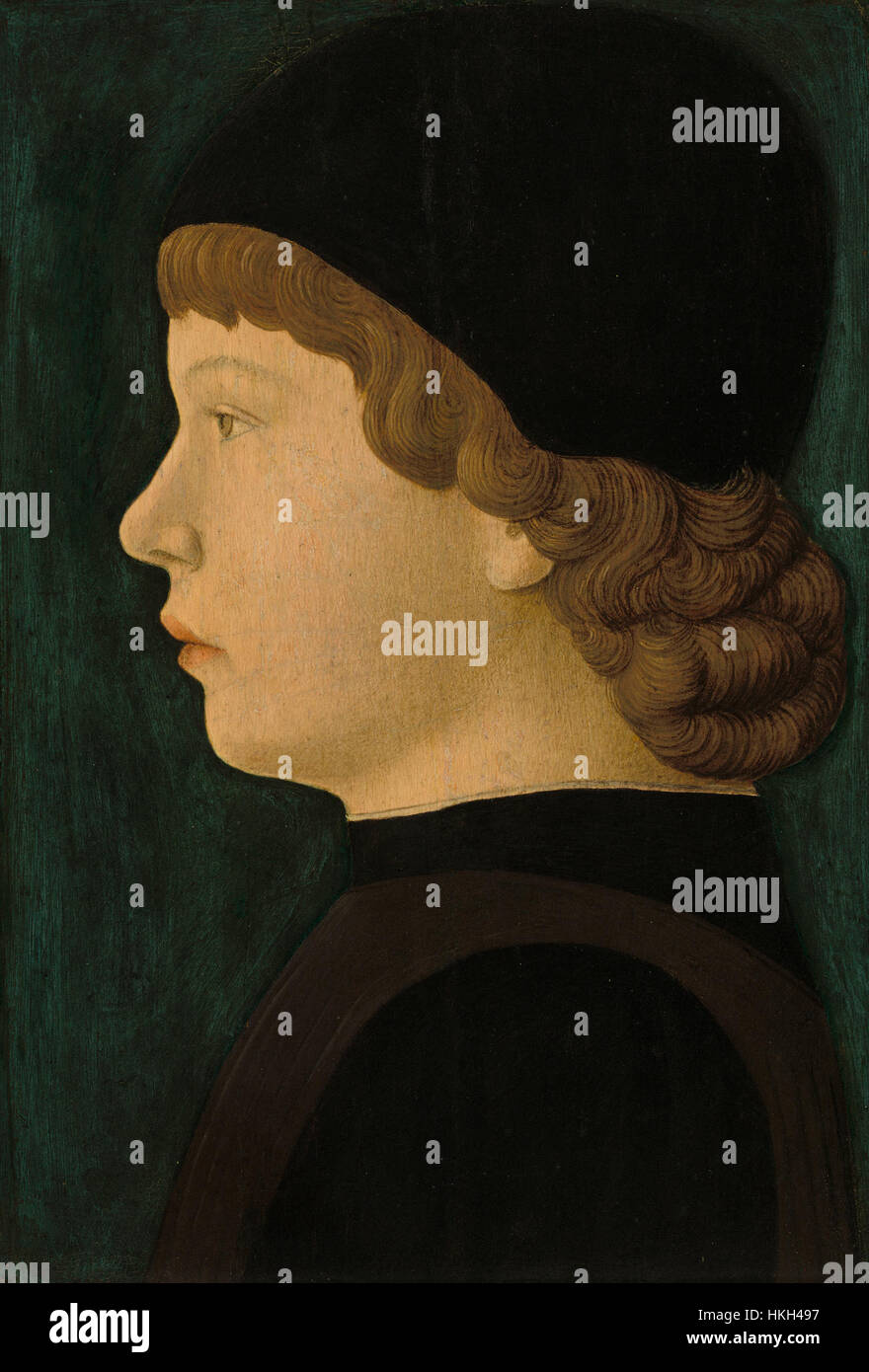 Profile Portrait of a Boy A28049 Stock Photo - Alamy