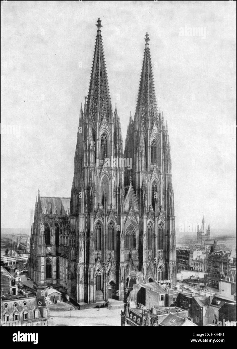 This 1925 oil painting captures the grandeur of Cologne's Koelner Dom ...