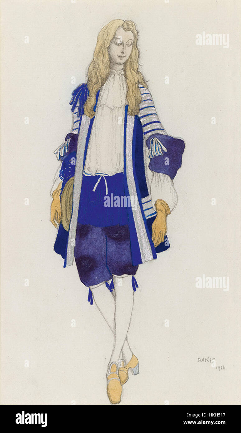 This artwork by Léon Bakst is a set design for the ballet *Sleeping ...