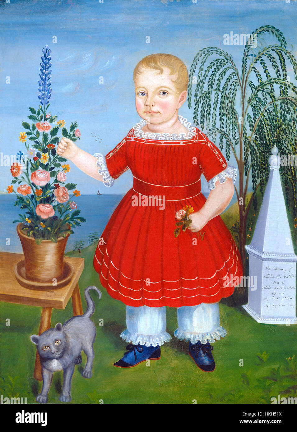 A memorial dedicated to Nicholas M. S. Catlin, marked with ...