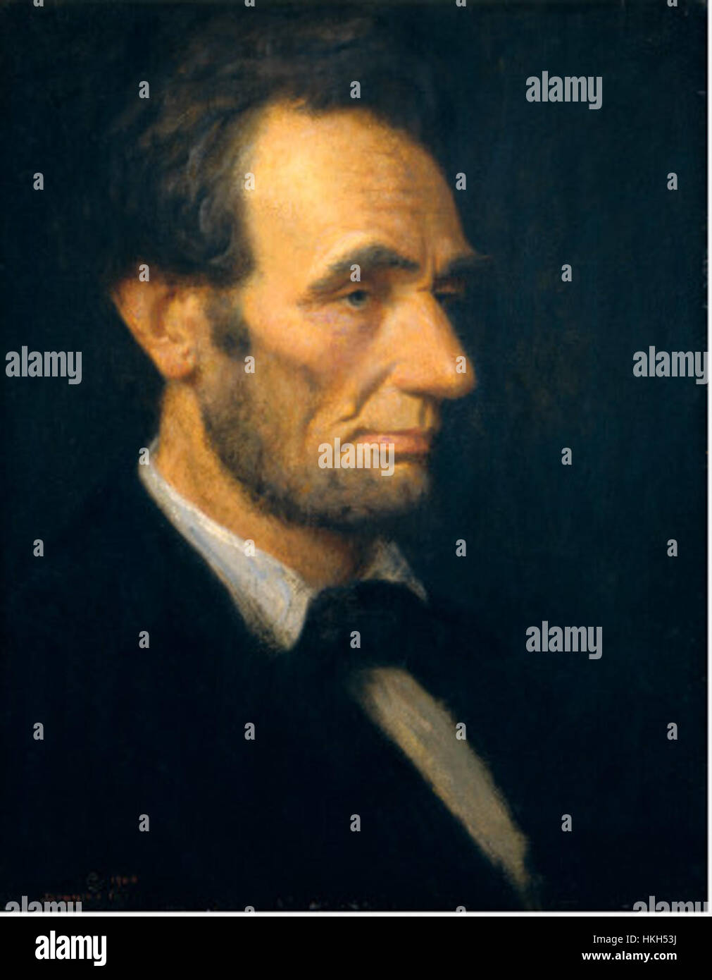 This portrait of Abraham Lincoln and Stephen A. Douglas by artist John ...