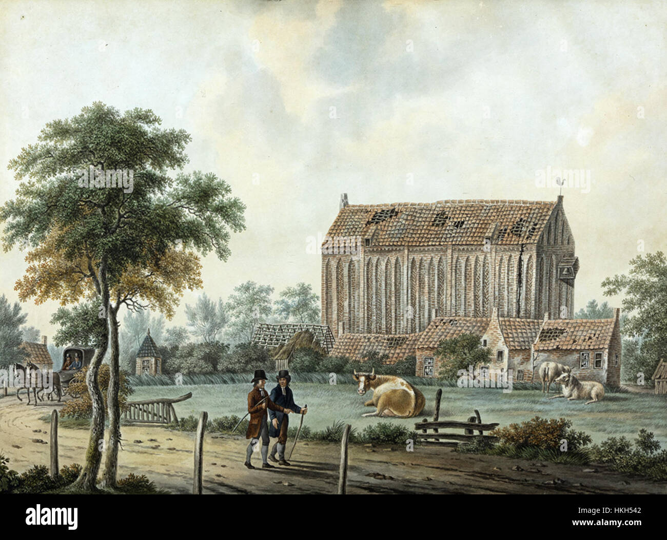 This oil painting by Anton Koster depicts the north side of the Church ...