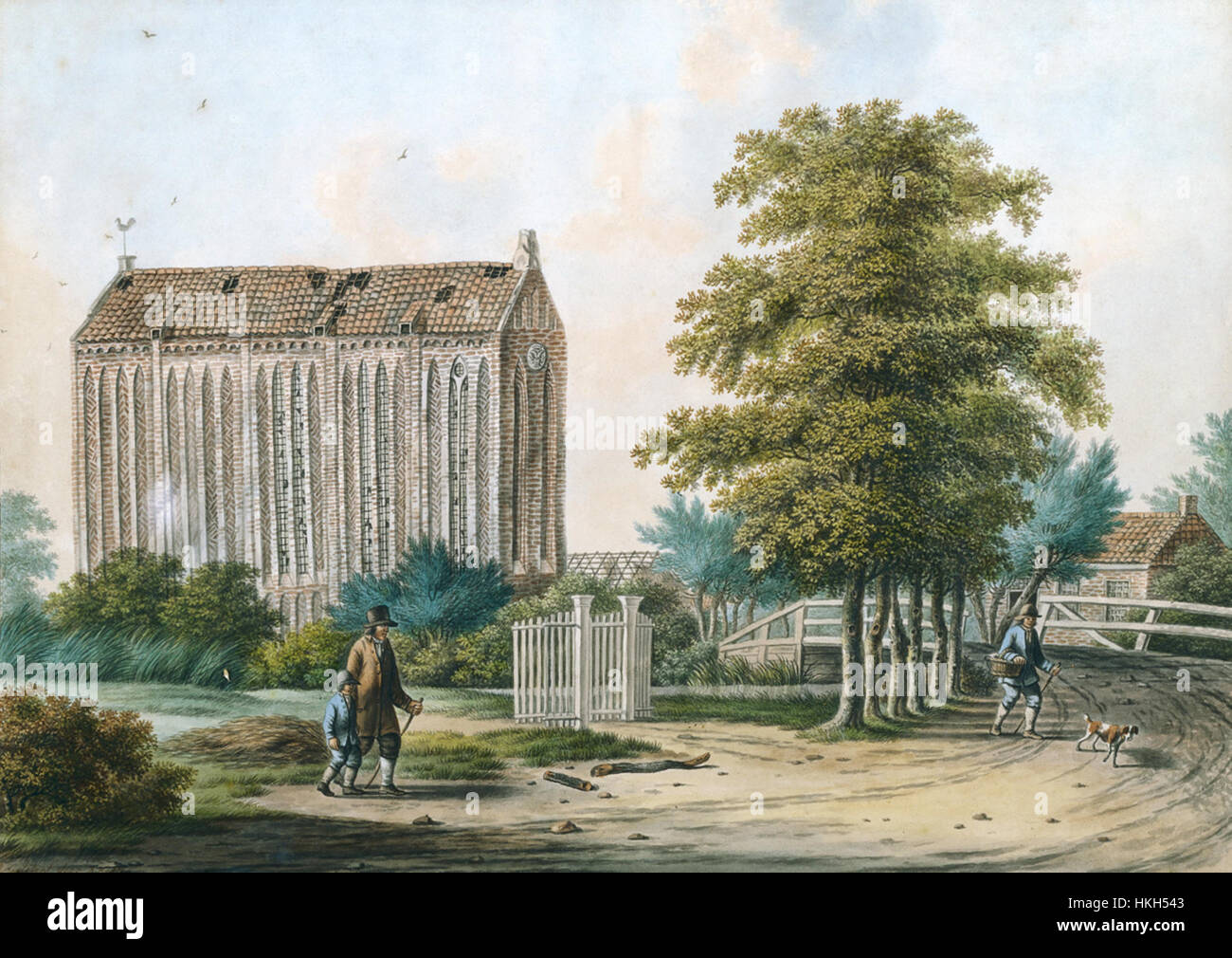 Anton Koster's painting depicts the southern side of the Kerk te ...