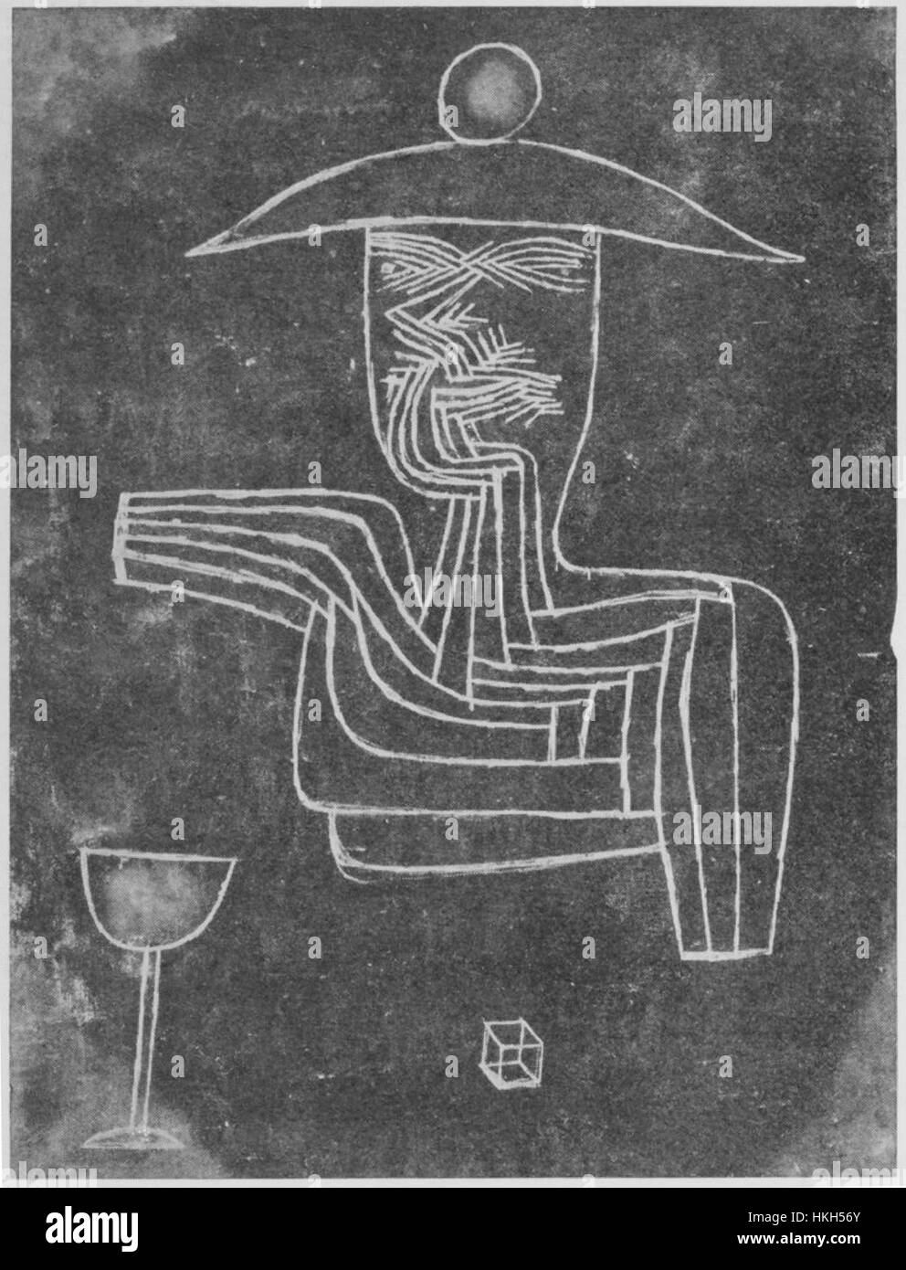 A 1930 illustration by Paul Klee, capturing his distinctive style ...