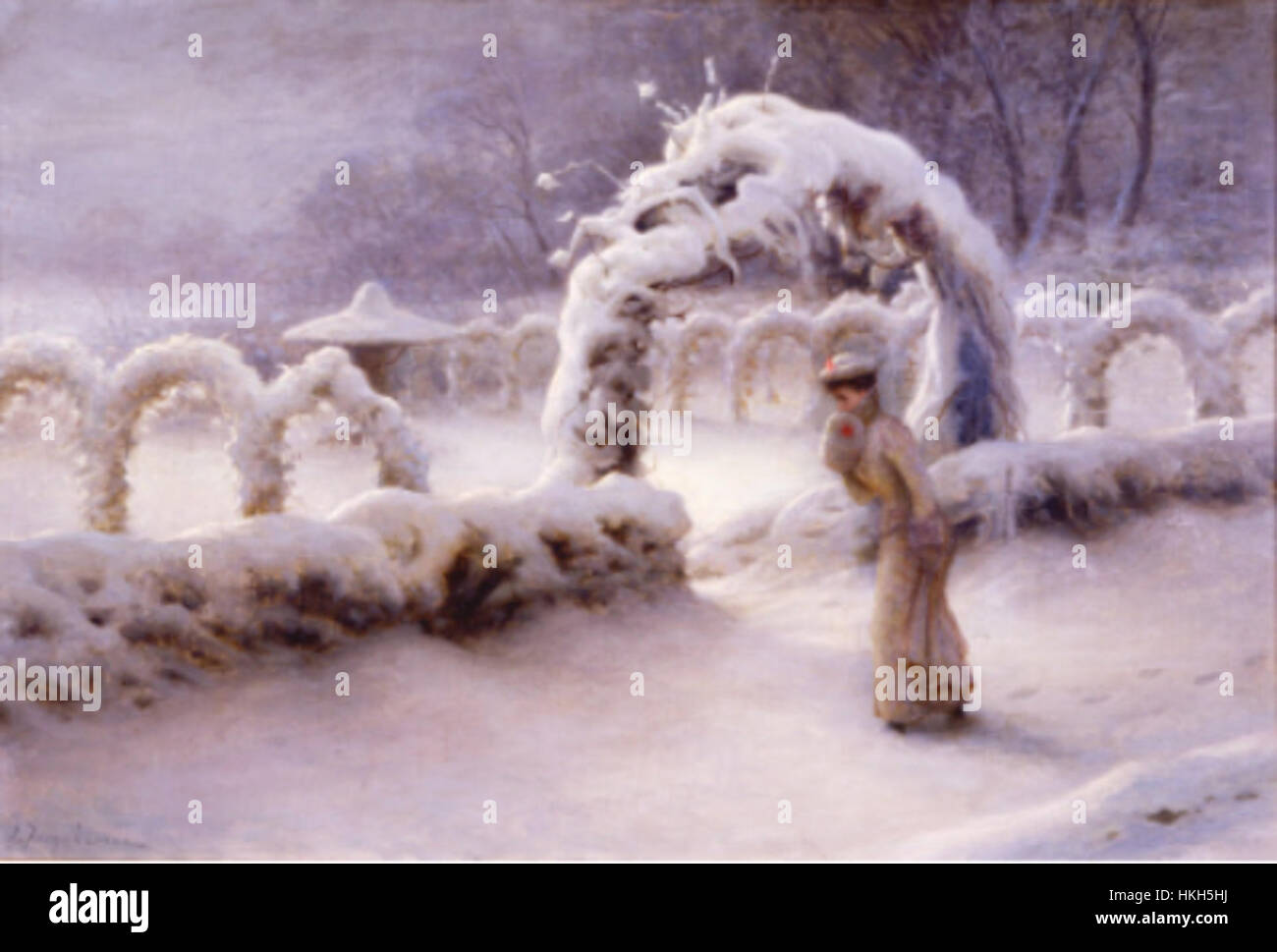 *Winter Day at Finzean* depicts the serene beauty of a winter landscape ...
