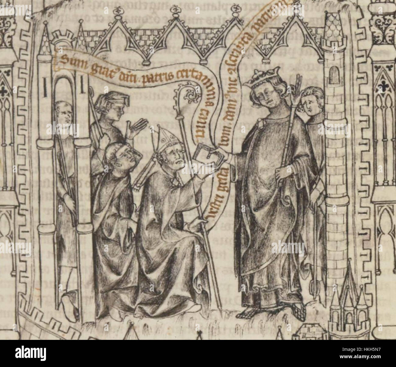 The 'Vie de Saint Denis' painting depicts scenes from the life of Saint ...