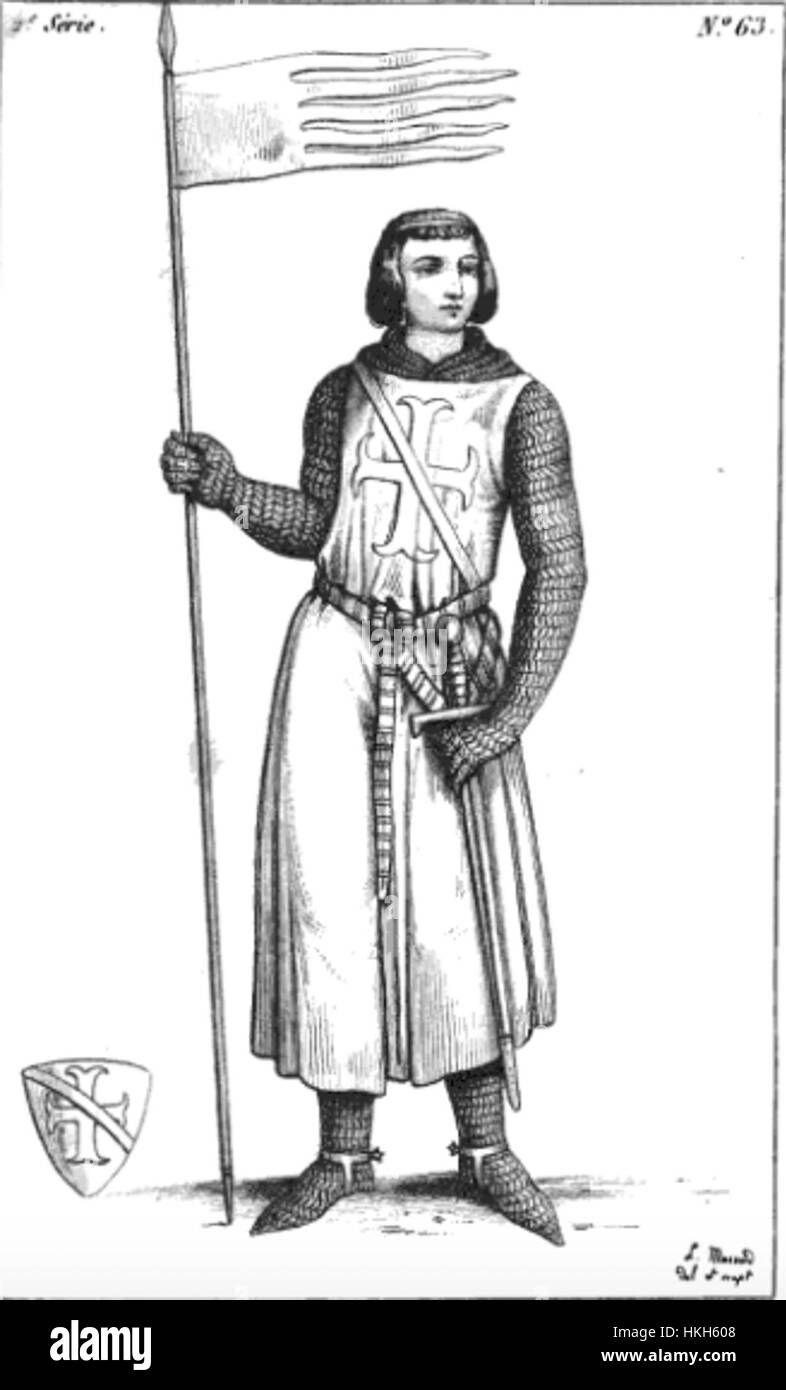 The artwork 'Henri de Metz 1263' depicts the historical figure Henri de ...