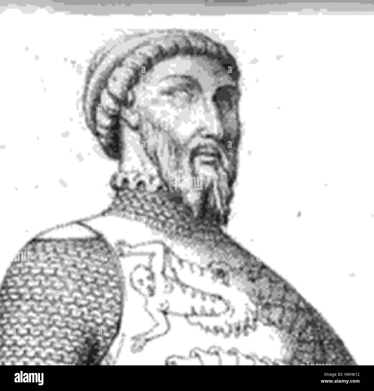 A detailed depiction of Bernabo, highlighting the character's ...