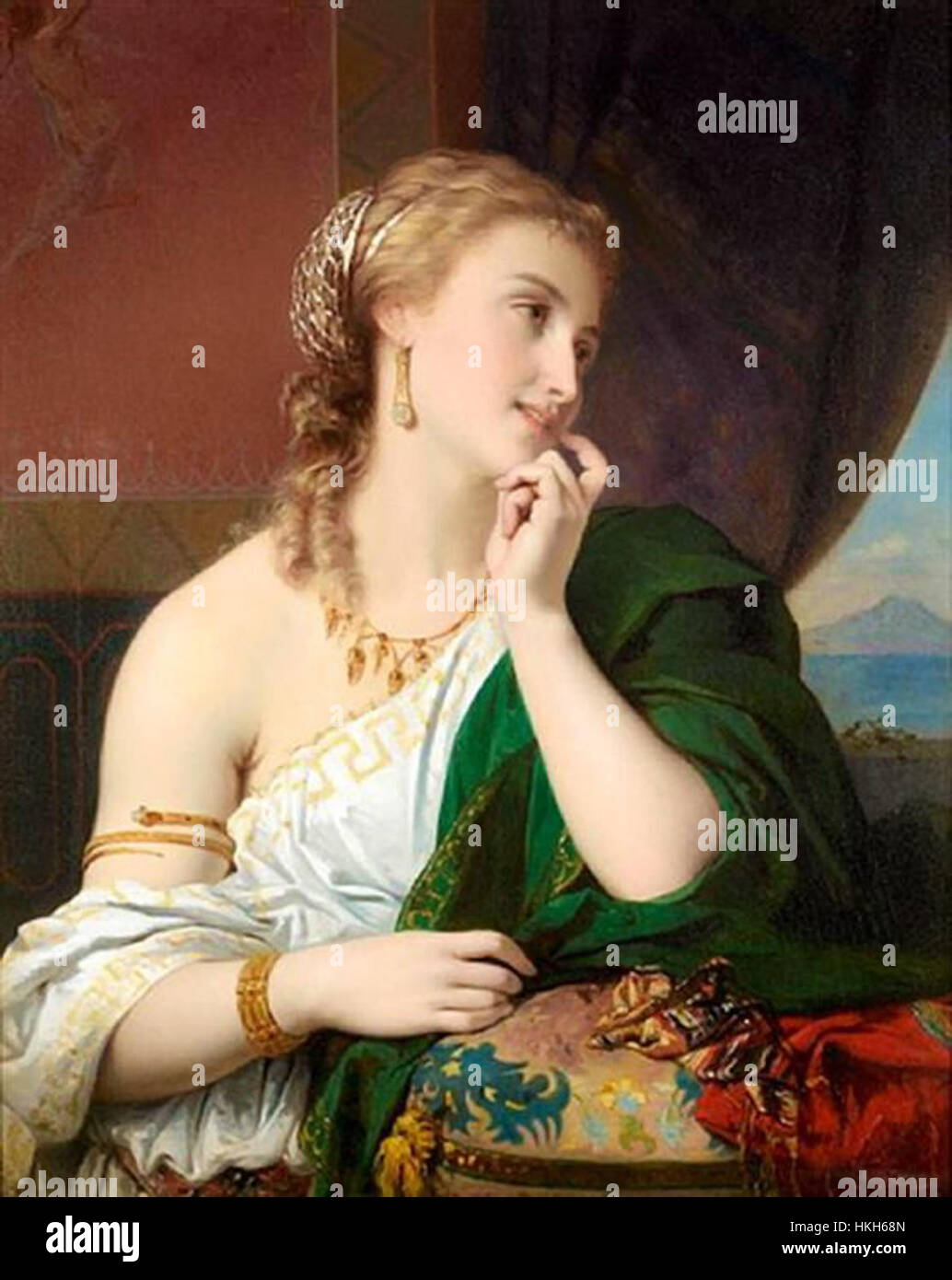This portrait, titled 'A Neapolitan Beauty,' by Joseph Pierre Olivier ...