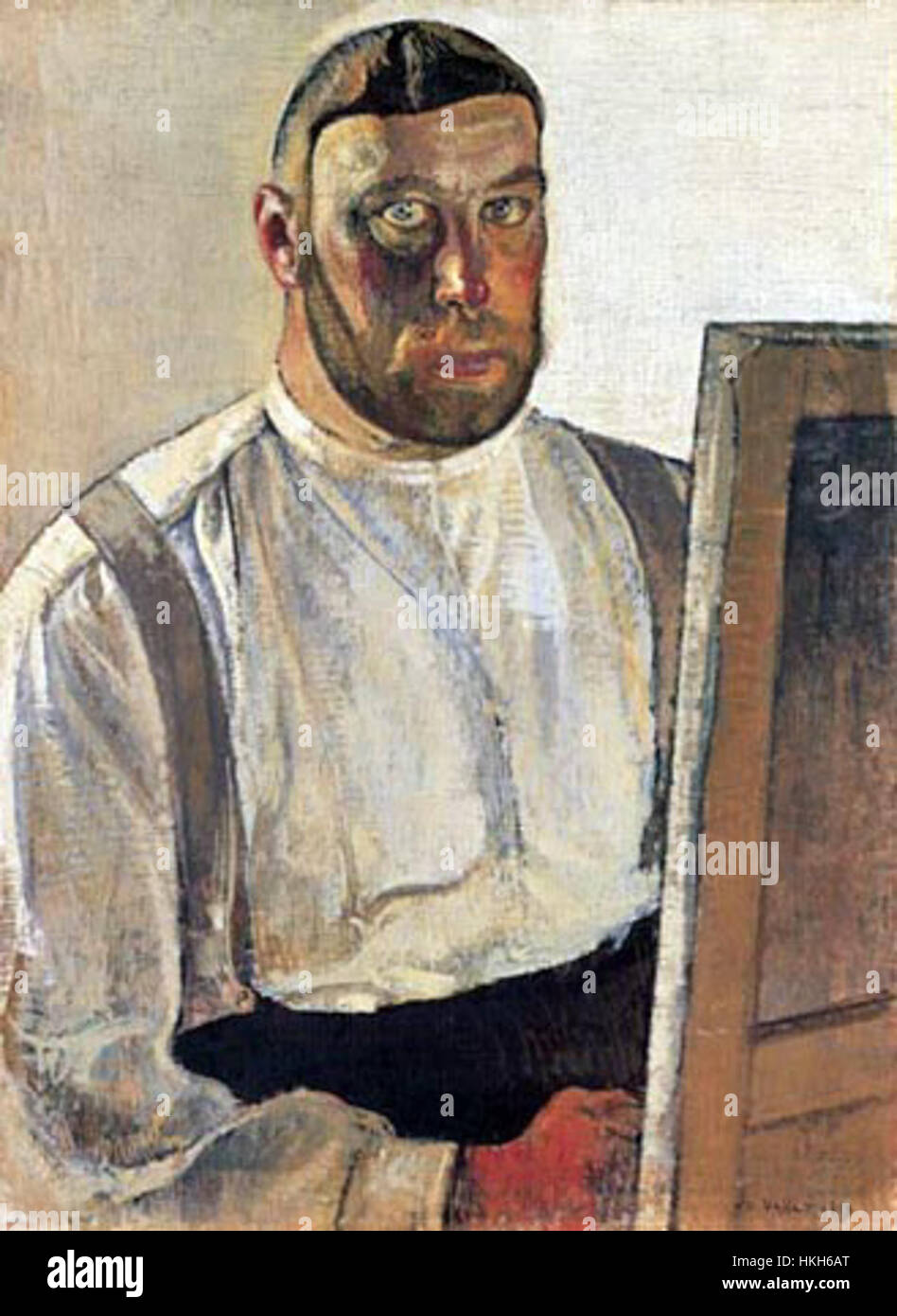 This 1919 self-portrait, titled 'Autoportrait au Tableau,' captures the ...