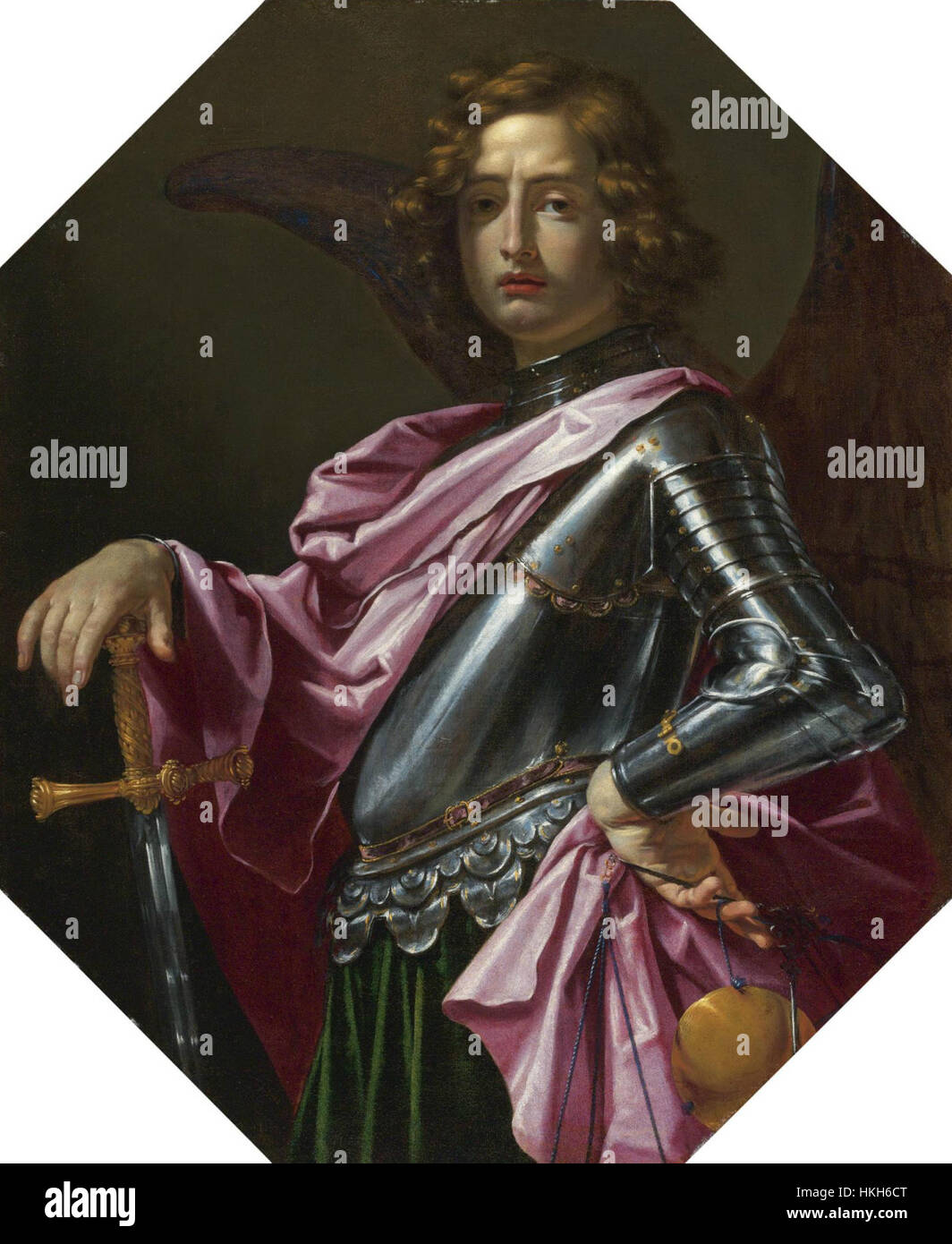 This artwork of *Archangel Michael* represents the biblical figure as a ...