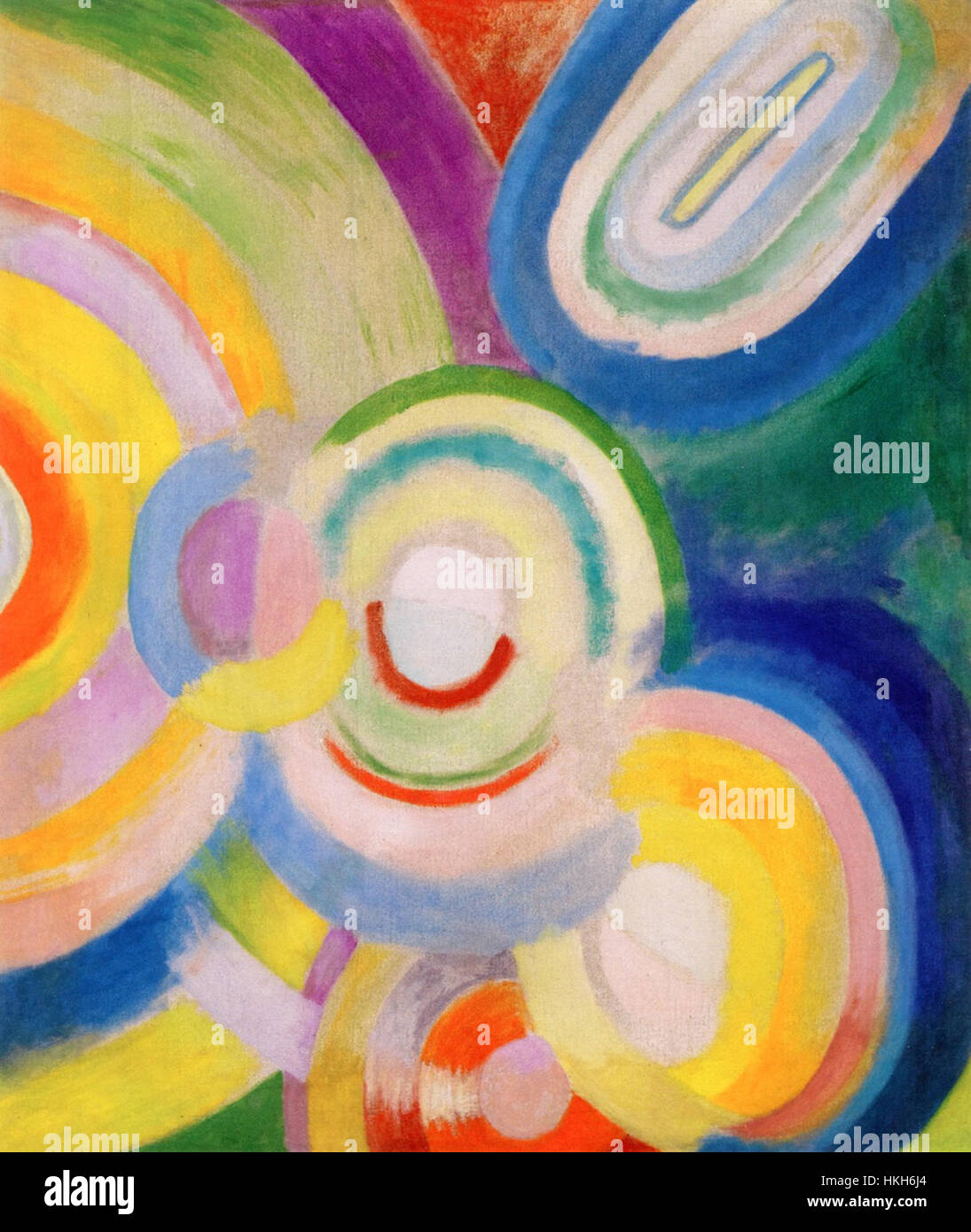 *Colored Discs* by Robert Delaunay, painted in 1913, is an example of ...