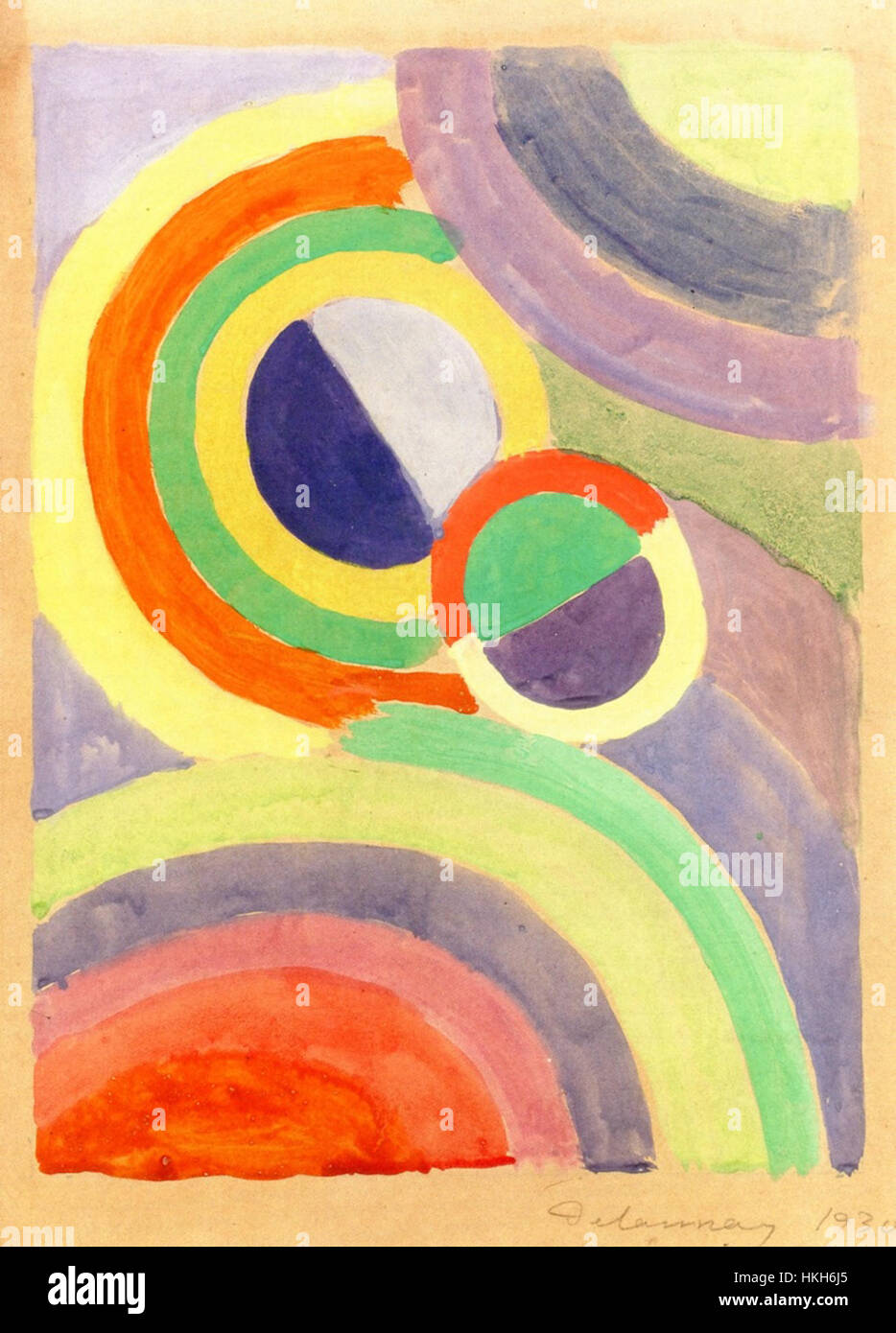 Robert Delaunay’s *Composition* (1930) is an abstract painting that ...