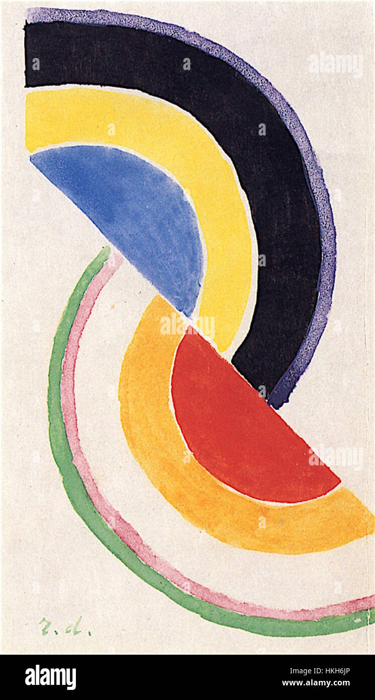 'Rhythm III' by Robert Delaunay, painted circa 1932, is an abstract ...