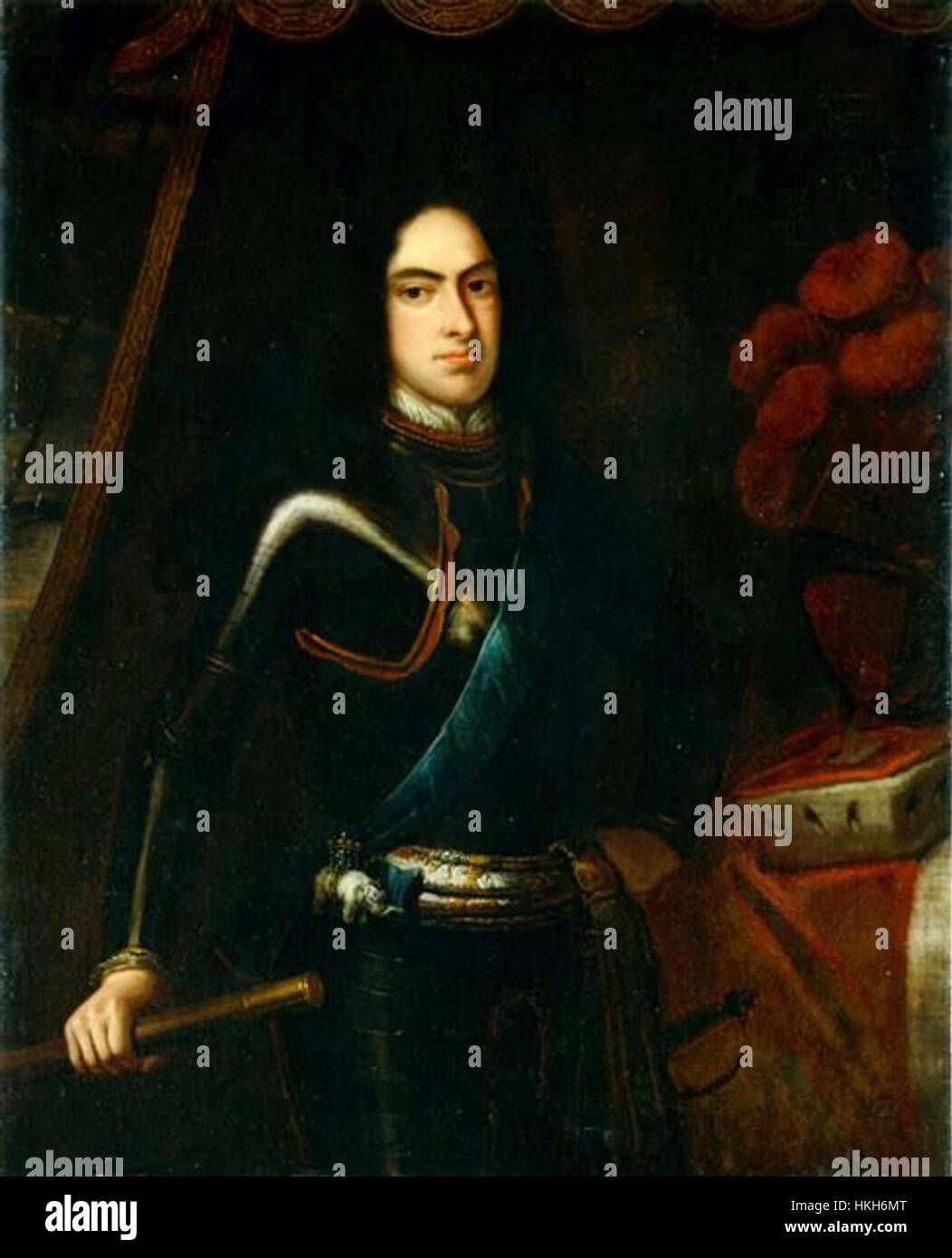 This historical portrait from the 18th century shows Johann Georg IV ...