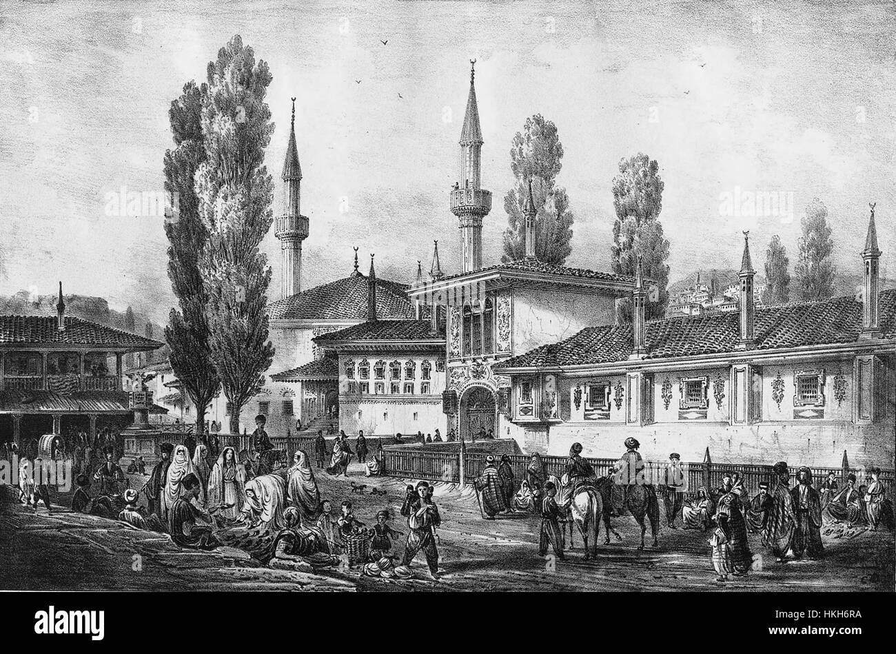 Carlo Bossoli’s painting of Bakhchisaray captures the majestic ...