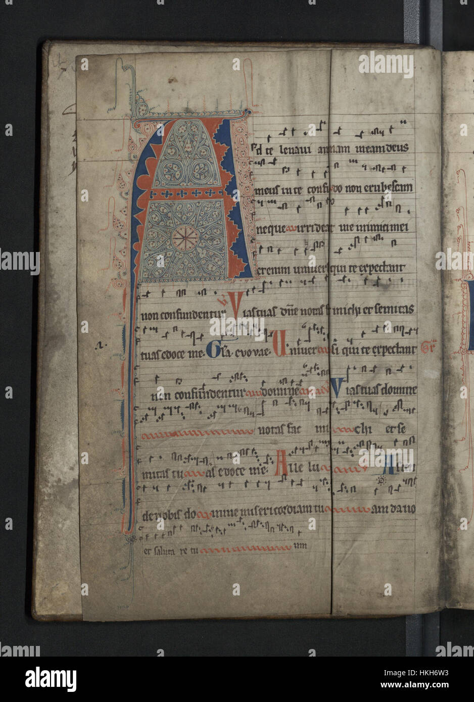 A page from the 'Ad Te Levavi Graduale' manuscript (Ms. Theol. Lat 11 ...