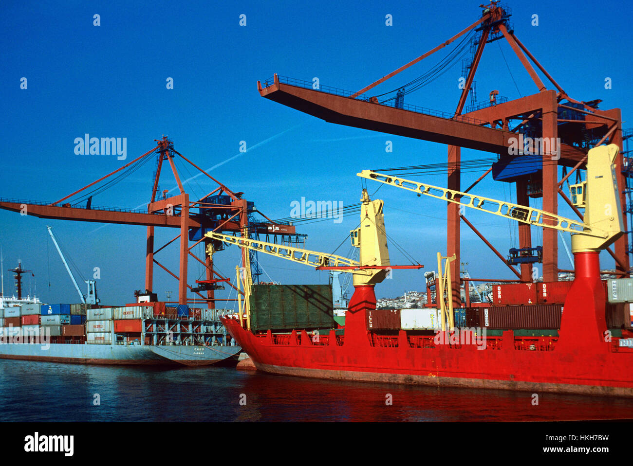Container Port, Container Ships, Shipping Containers and Cranes in ...