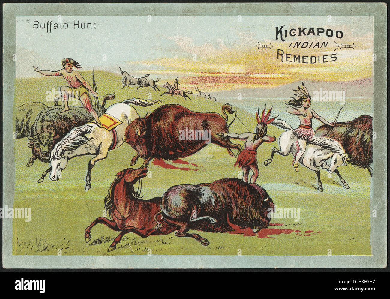 Buffalo hunt indian hi-res stock photography and images - Alamy