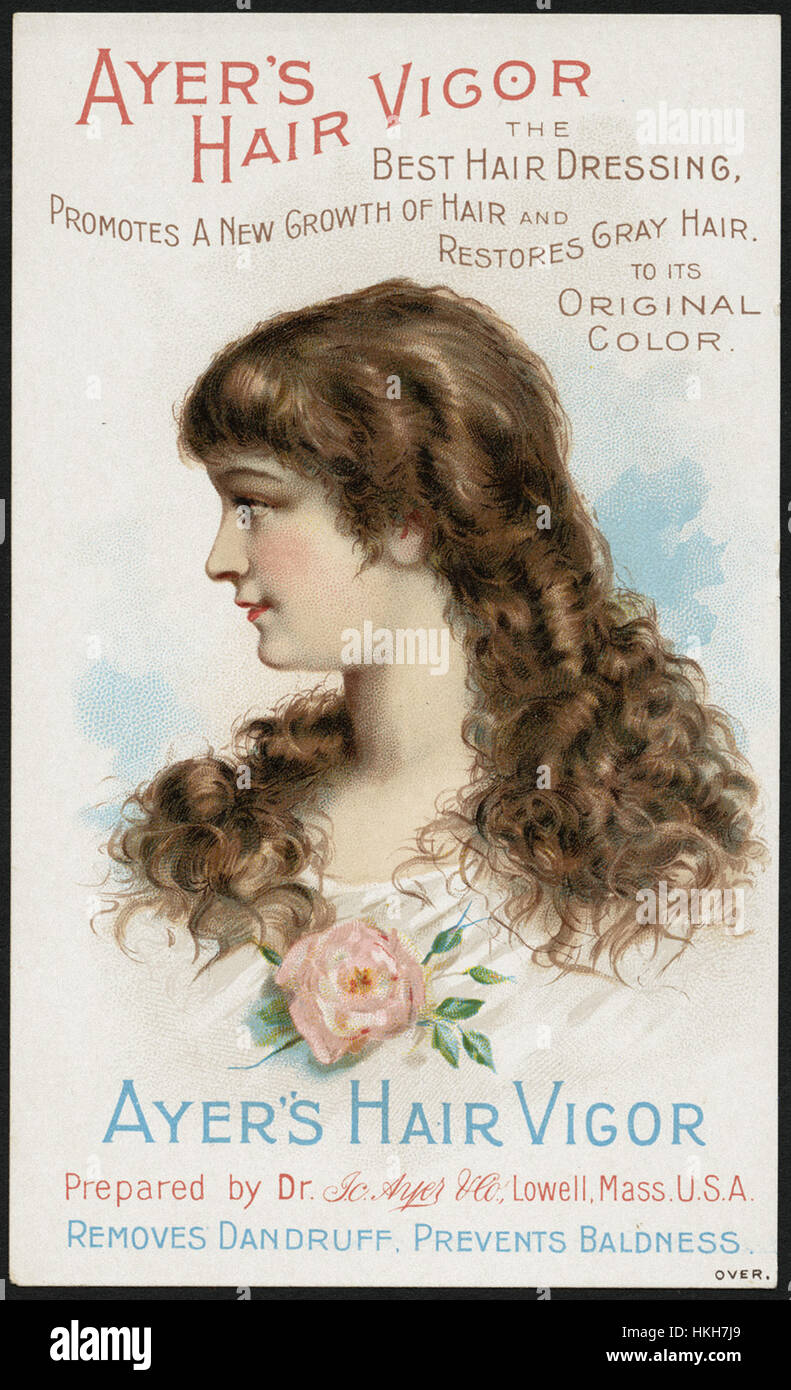 Ayer's Hair Vigor, the best hair dressing, promotes a new growth of ...