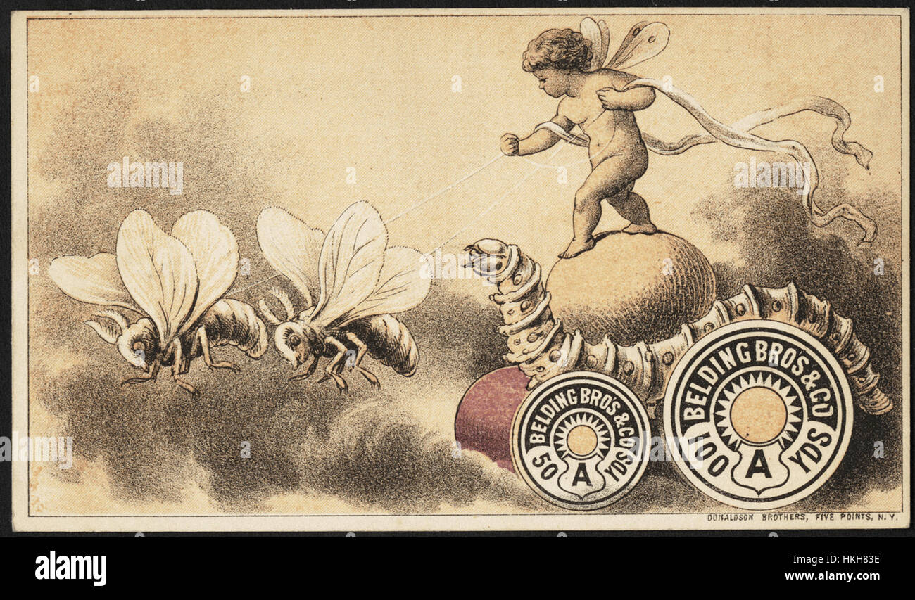 Belding Bro's & Co. 50 yds. A Stock Photo - Alamy