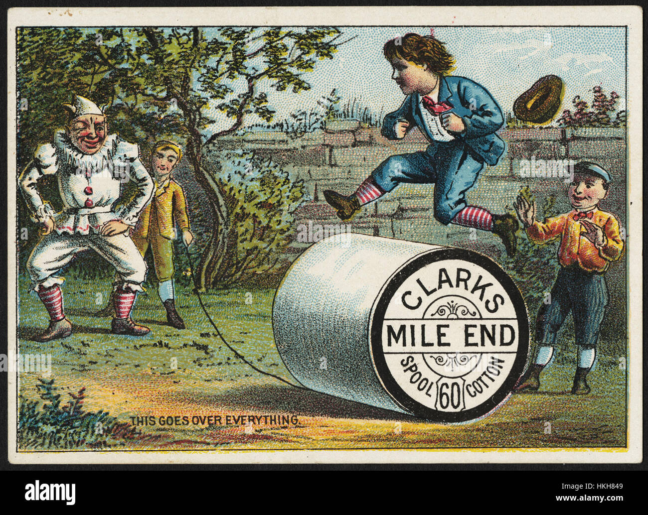 Clarks Mile-End 60 Spool Cotton - This goes over everything Stock Photo ...