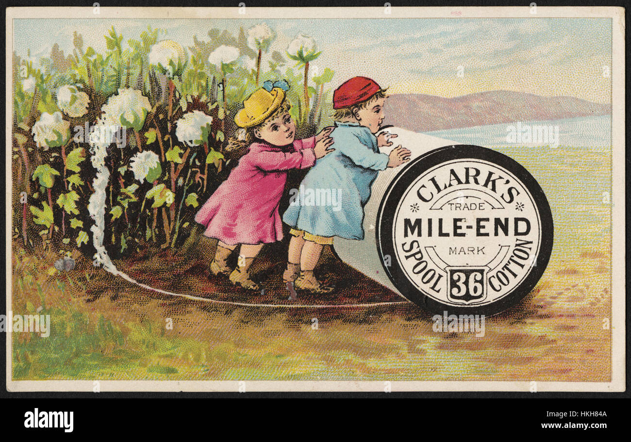 Clark's Mile-End 6 Spool Cotton Stock Photo - Alamy