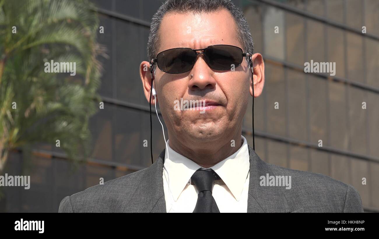 Bodyguard Or Security Officer Stock Photo - Alamy