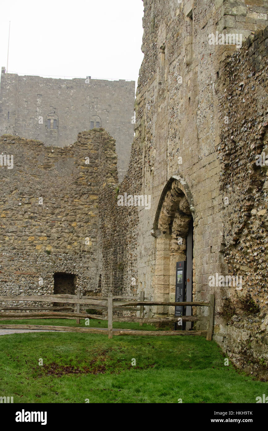 Porchester Castle, Hampshire, UK Stock Photo - Alamy
