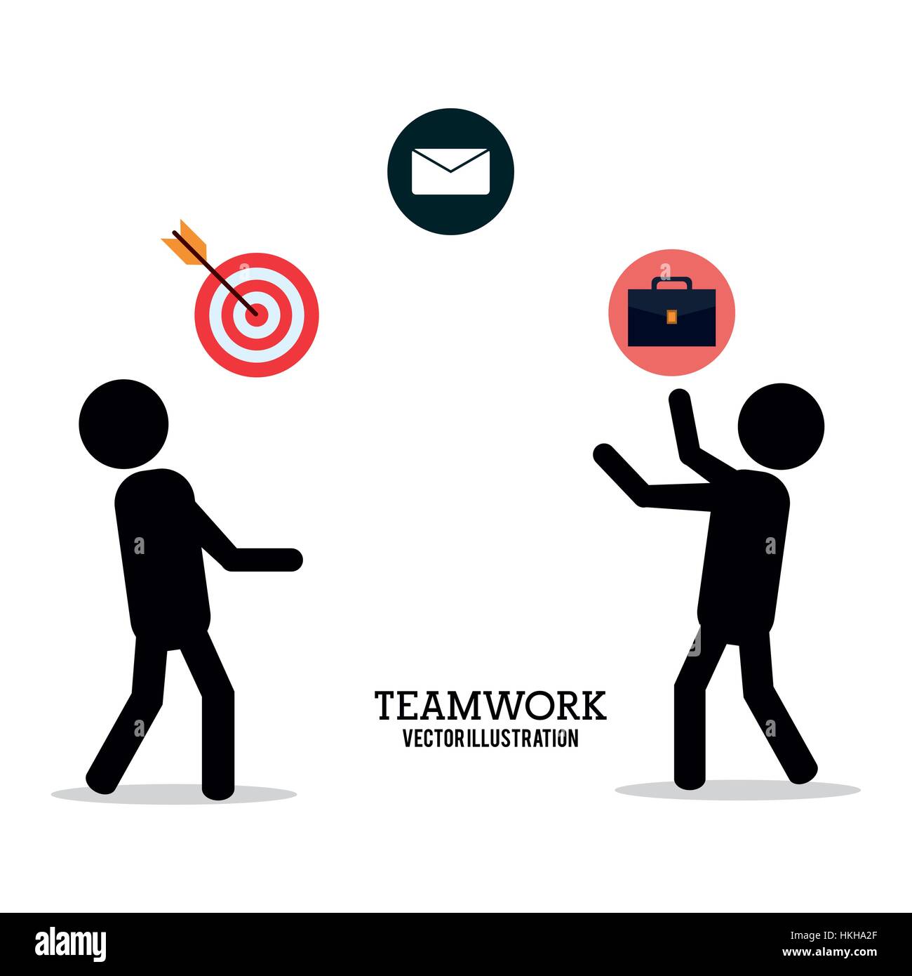 person teamwork ceo email portfolio pictogram Stock Vector Image & Art ...