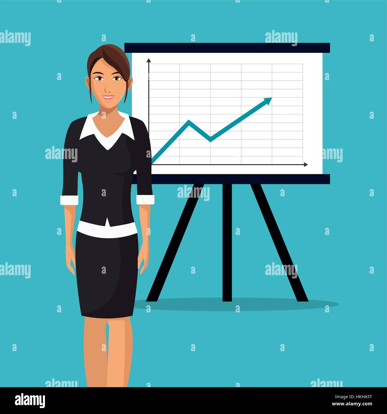 woman office business chart presentation Stock Vector Image & Art - Alamy