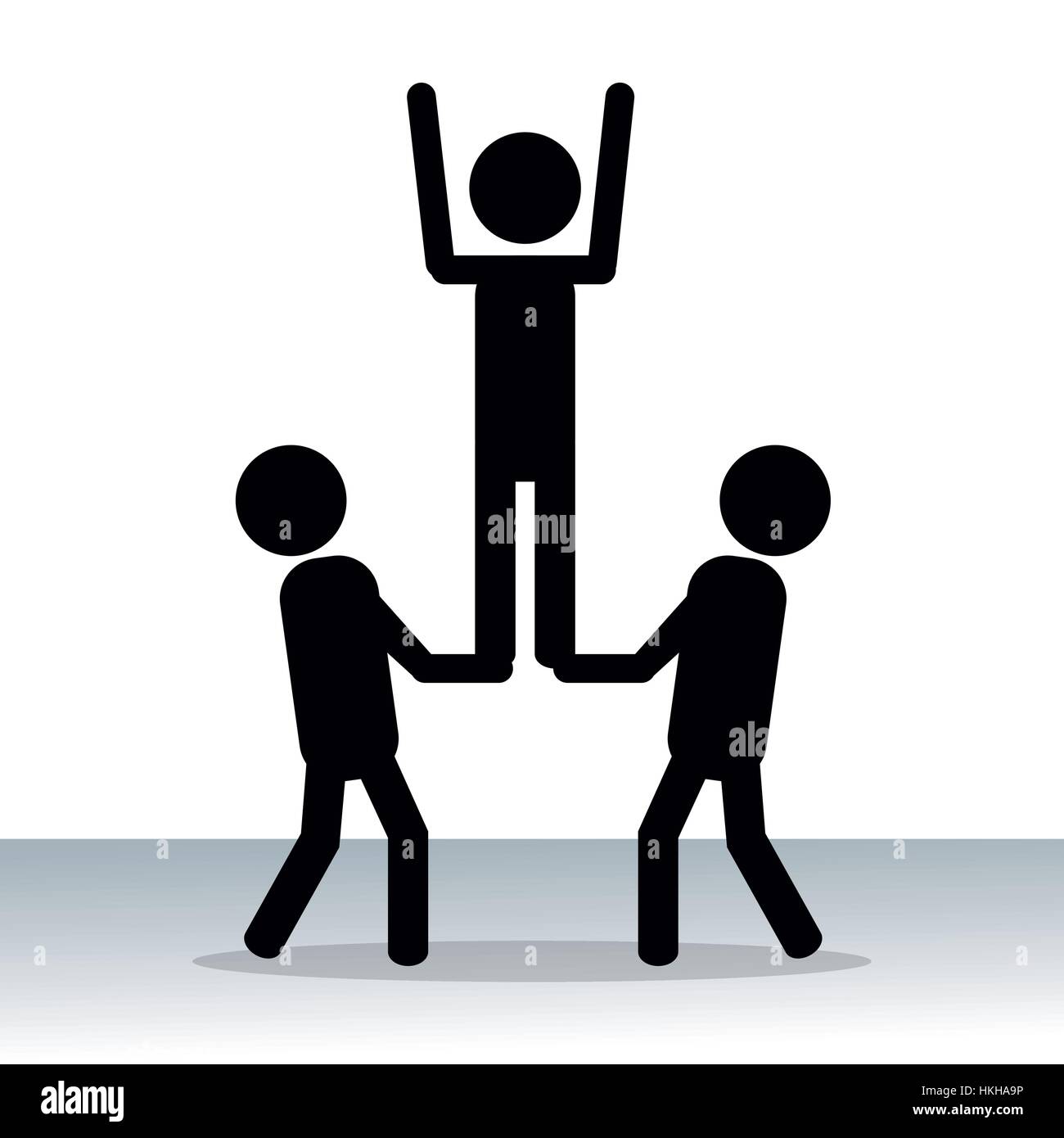 person teamwork cooperation innovation pictogram Stock Vector Image ...