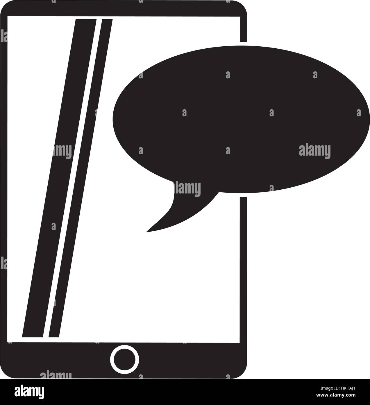 silhouette mobile device chat dialog design Stock Vector Image & Art ...