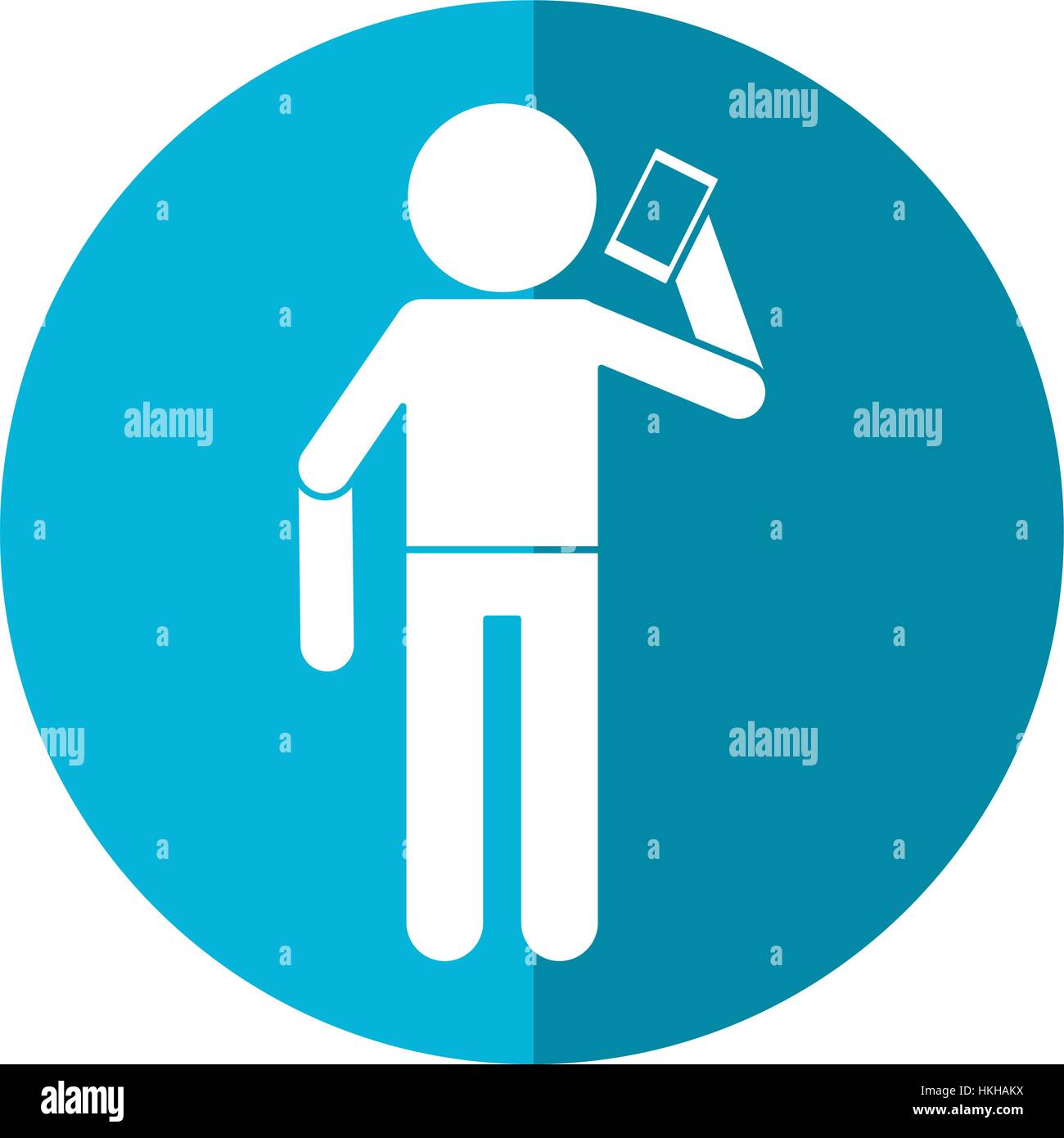 avatar using smarphone communication shadow Stock Vector Image & Art ...