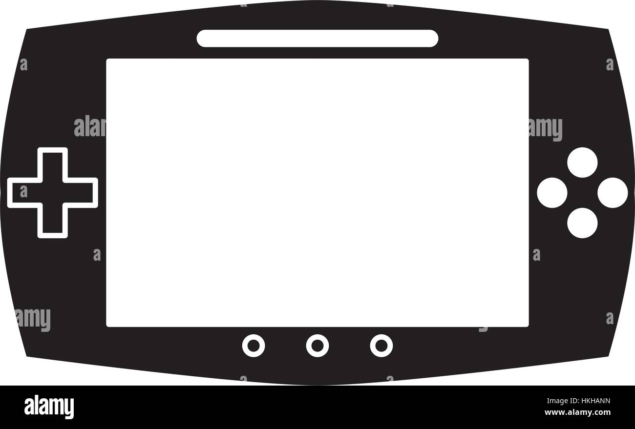 silhouette game console portable play device Stock Vector Image & Art ...
