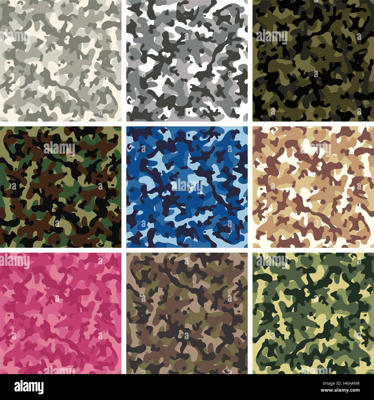 vector collection of seamless background patterns of colorful ...