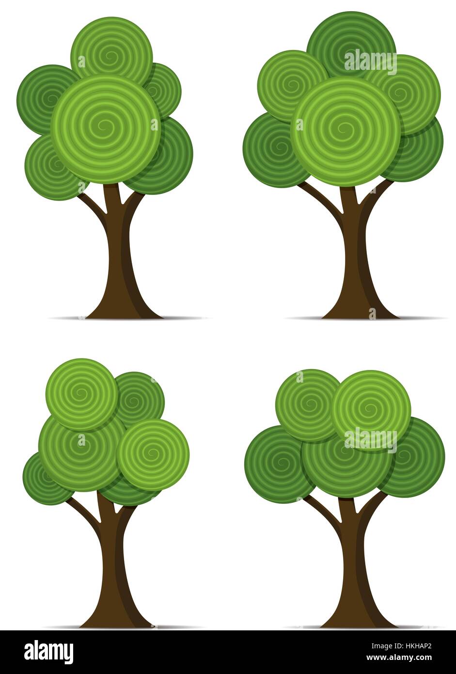 Round tree vector vectors hi-res stock photography and images - Alamy