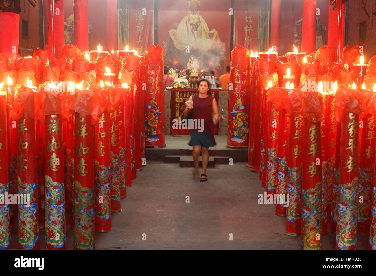 Indonesia. 27th Jan, 2017. Indonesian Chinese pray as they celebrate ...