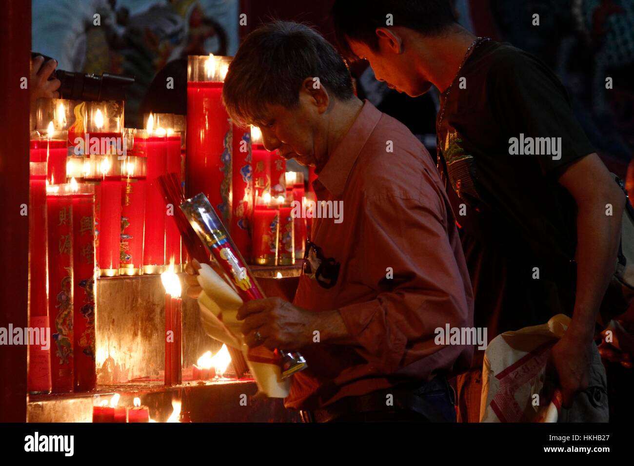 Indonesia. 27th Jan, 2017. Indonesian Chinese pray as they celebrate ...
