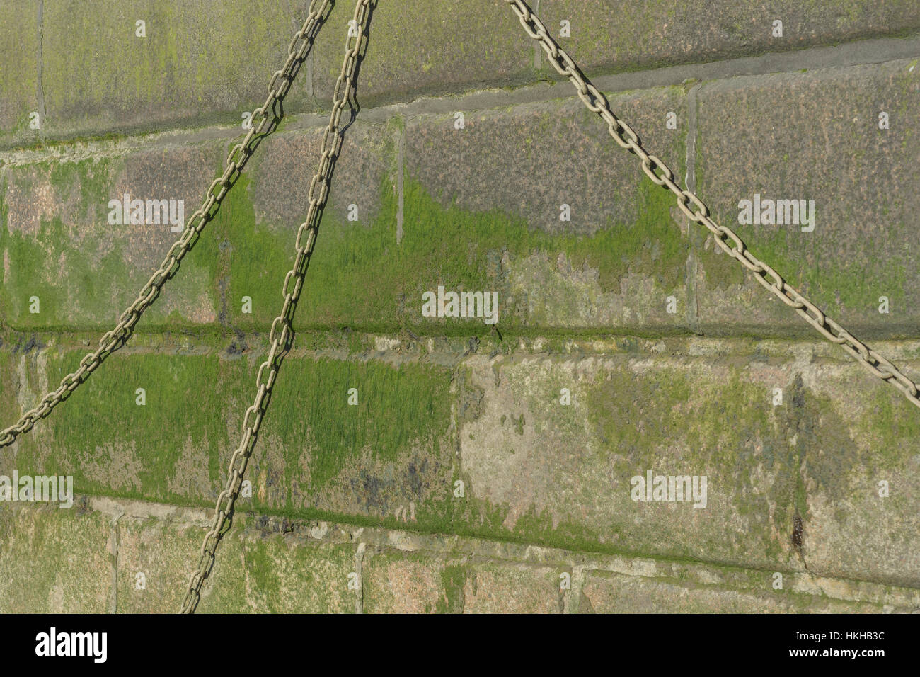 River Thames embankment / river wall at north side of London Bridge ...