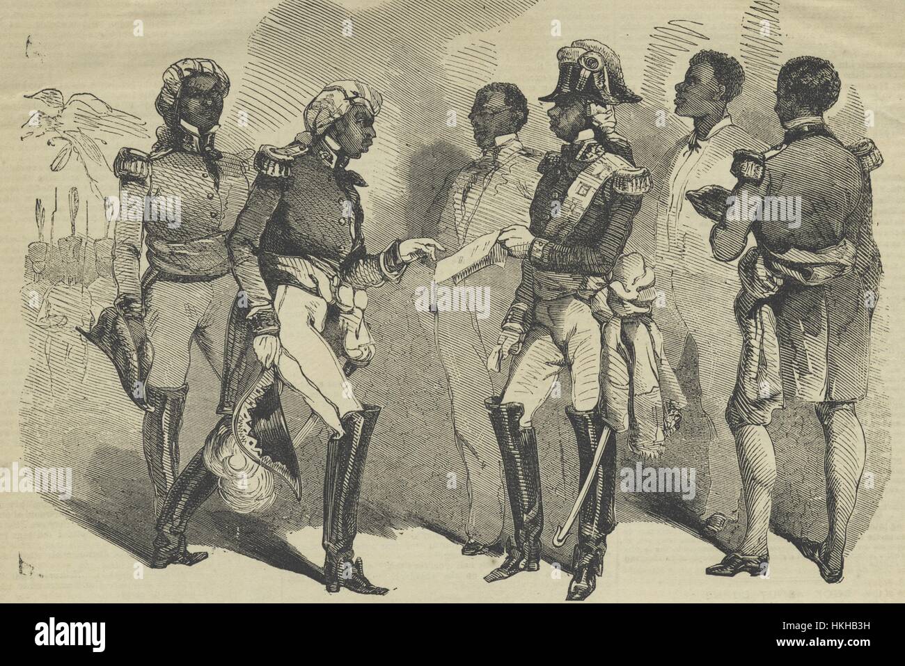 Emperor Faustin Soulouque of Haiti and his cabinet members, 1859. From ...