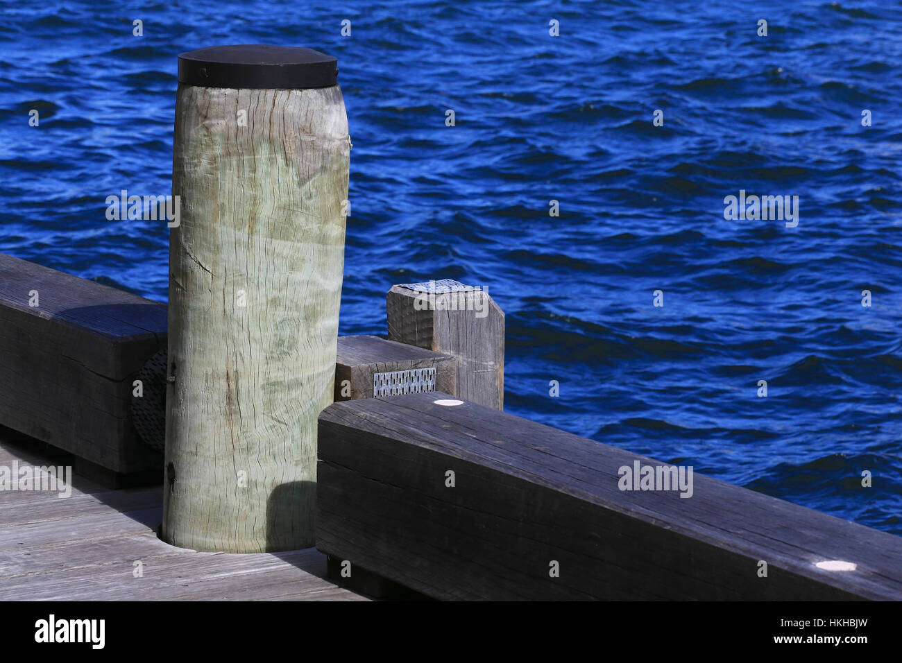 Sydney Harbour Walkway & Pylons Stock Photo - Alamy