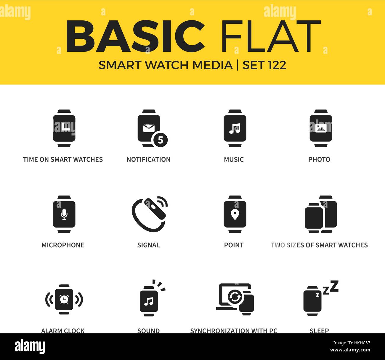 Watch smart wearable icon hi-res stock photography and images - Alamy