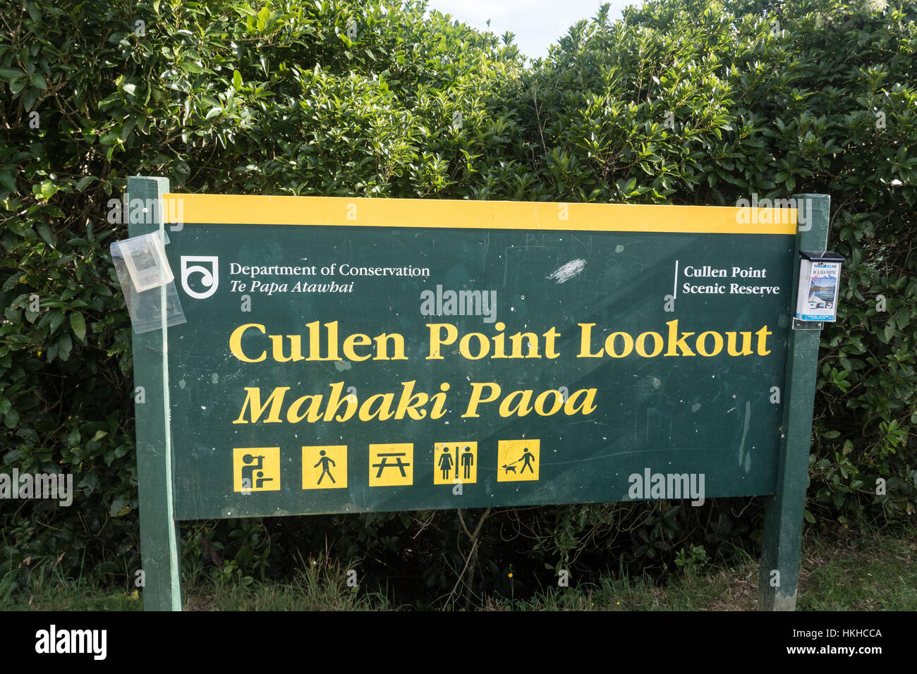 Information Sign at Cullen Point Lookout, Havelock, South Island, New ...