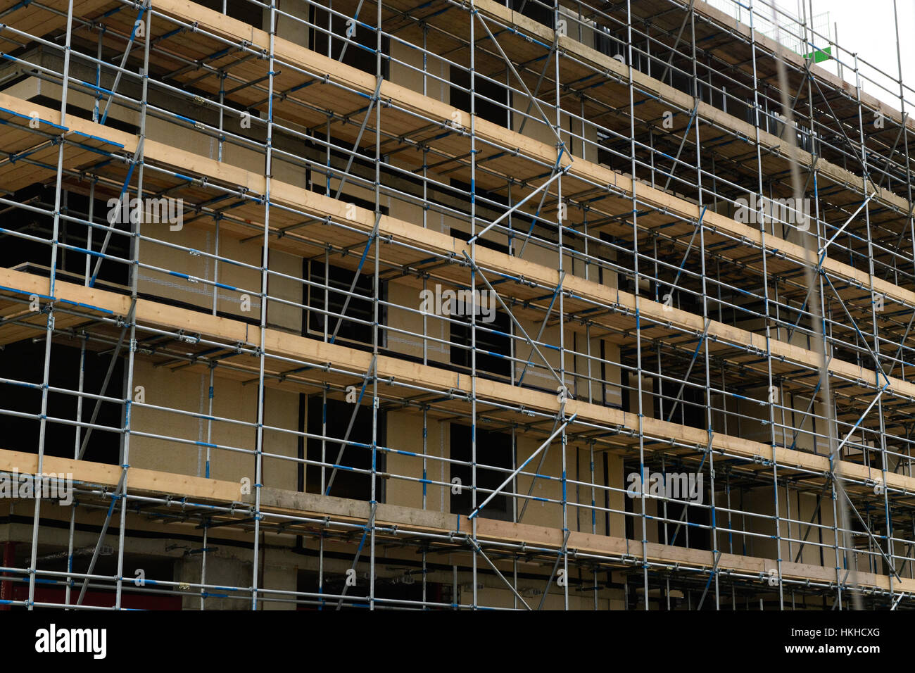 Scaffolding around building during hi-res stock photography and images ...