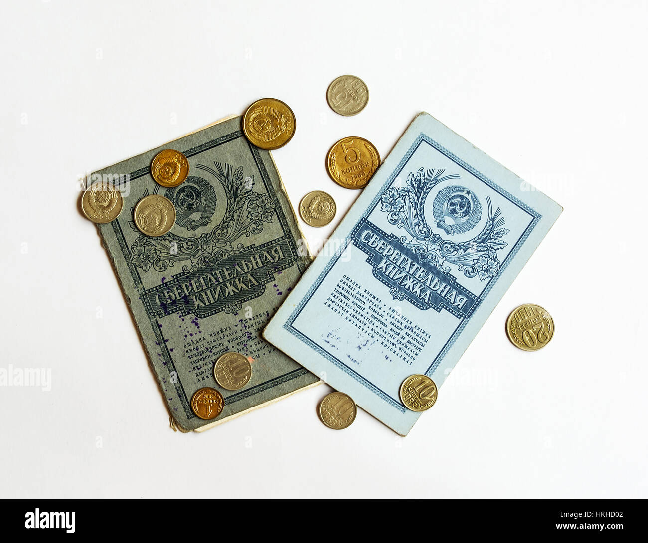 Savings Book Soviet times and banknotes used in the calculations Stock ...