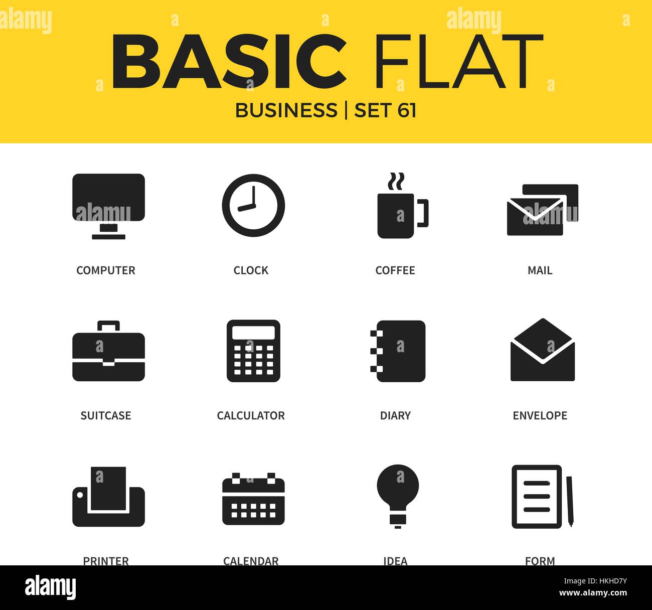 Basic set of Business icons Stock Vector Image & Art - Alamy
